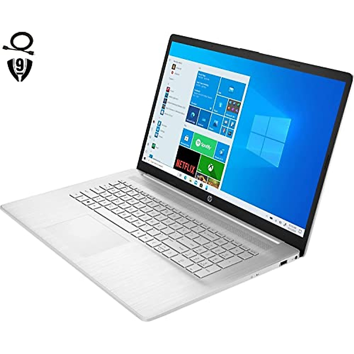 HP Premium 17 Laptop, 17.3" HD+ 6-Core Touchscreen, AMD Ryzen 5 5500U Radeon Graphics, 16GB RAM, 512GB SSD+1TB HDD, WiFi, HDMI, Fingerprint Reader, Webcam, Windows 10 Home,W/ 9H HDMI Cable