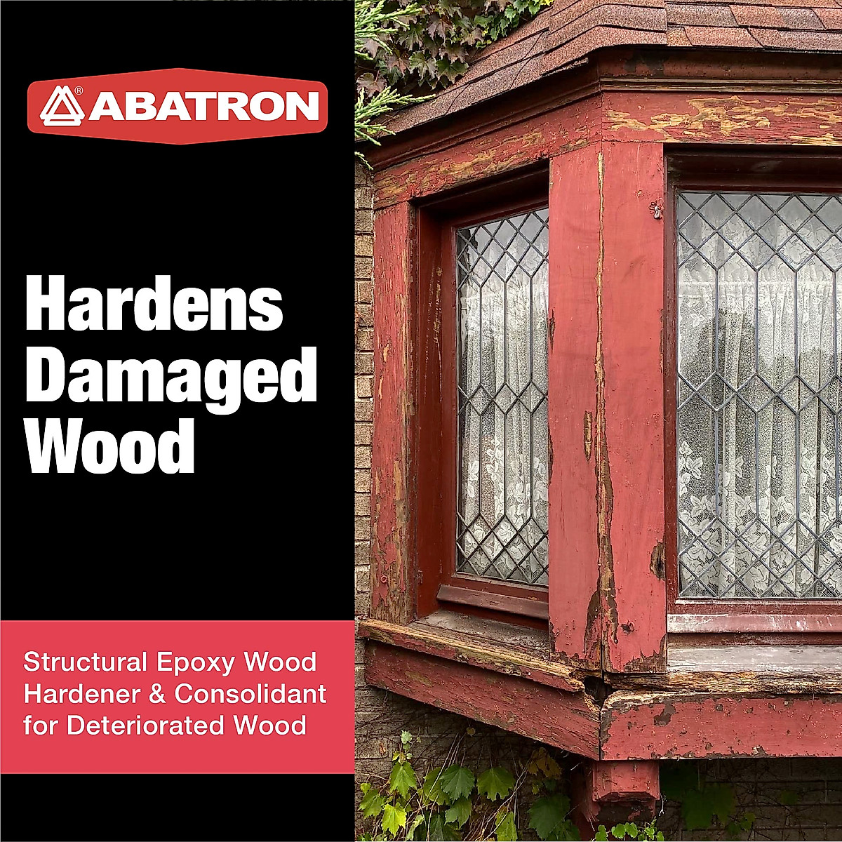 Abatron LiquidWood Kit - 12 Ounce - 2-Part Structural Wood Epoxy Resin - Wood Hardener and Consolidant - Perfect Primer for WoodEpox Epoxy Wood Filler