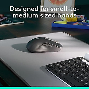 Logitech Signature M650 L Left Wireless Mouse - For Large Sized Left Hands, 2-Year Battery, Silent Clicks, Customizable Side Buttons, Bluetooth, for PC/Mac/Multi-Device/Chromebook - Graphite