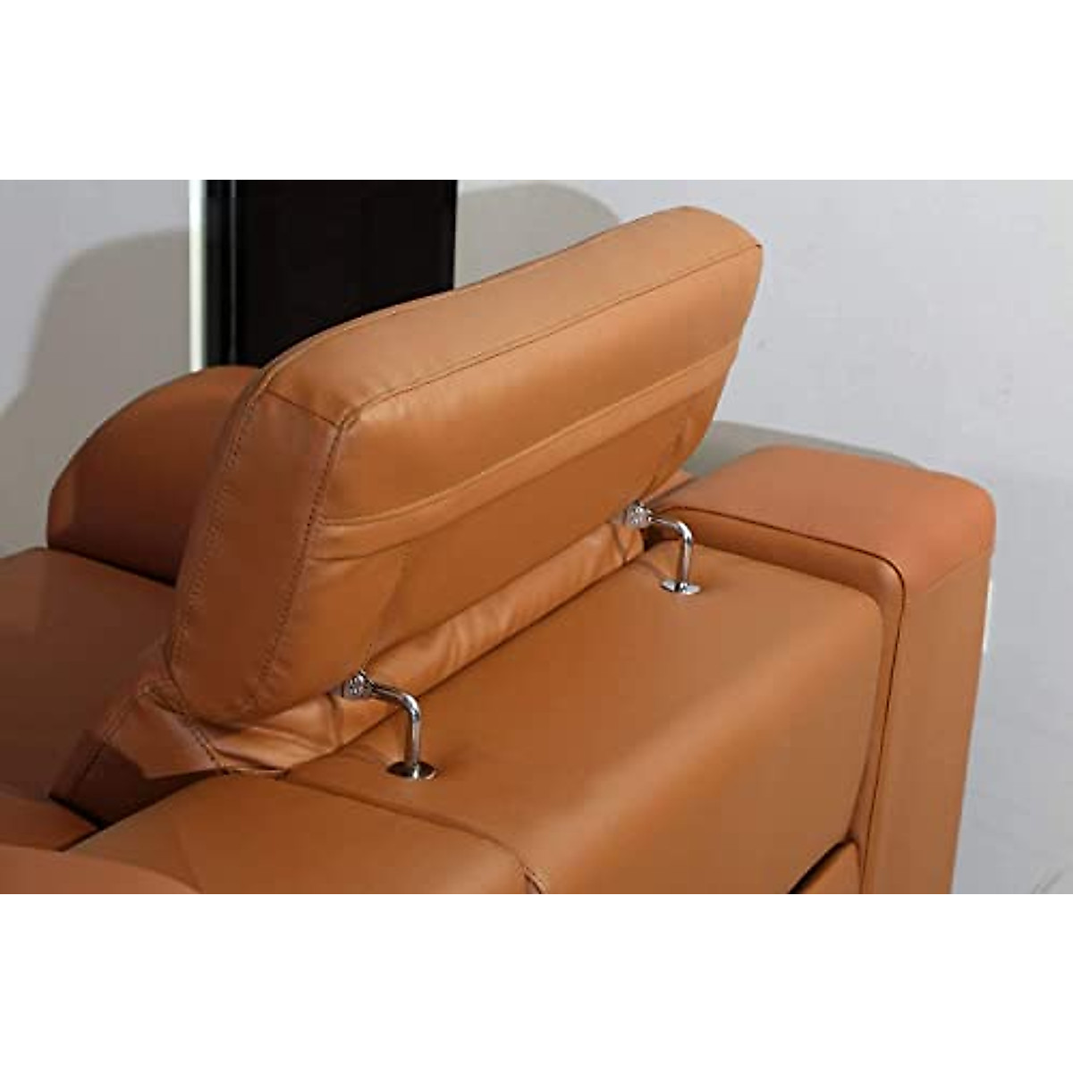 Blackjack Furniture Venice 8 Piece Sectional Sofa with 4-Power Recliners, Features Adjustable Headrest, Lumbar Support, USB and Wireless Charging Station, Extra Large Storage, 2 Consoles, Camel