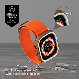 RHINOSHIELD Bumper Case for Apple Watch Ultra/Ultra 2 - [49 mm] | Slim, Lightweight, and Shock Absorbent - Great Protection, Easy to Install, Durable - Classic Black