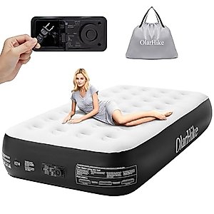 OlarHike Twin Air Mattress with Built in Pump,Inflatable Blow Up Mattresses Storage Bag for Camping,Travel&Guests,13" Airbed-High Speed Inflation Black Bed,Camping Accessories,Indoor