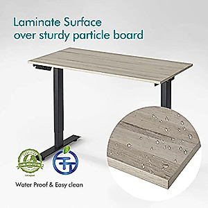 Kaboon 55x28 Desk Table Top, One Piece Wood Tabletop for Home and Office Desk, Double Desk, L Desk DIY(27.5" D x 55" W, Light Oak Desktop Only)