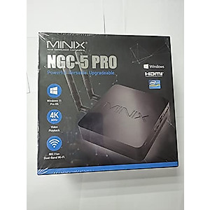 MINIX NGC-5 Pro, Intel i5-10210U 8GB/256GB NVMe SSD Windows 11 Pro Mini PC, Triple 4K @ 60Hz Display/HDMI 2.0/ USB-C/DP/Wi-Fi6/ 2xGigabit Ethernet/4USB 3.1. Support 4G LTE, SSD (SATA), Auto Power On