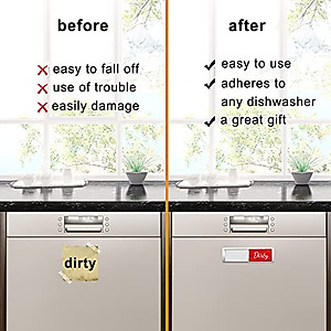 Clean Dirty Magnet for Dishwasher, Dishwasher Magnet Clean Dirty Sign, Super Strong Fridge Magnets, MUZPZ Dirty Clean Dishwasher Magnet Indicator for Kitchen Organization and Storage