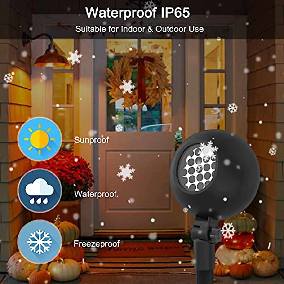 Halloween Lights LED Projector Lights Waterproof Outdoor Indoor Projector Spotlights Landscape Lights for Halloween Theme Party Yard Garden Decorations