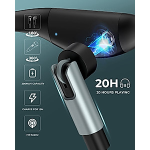 Swimaudios Waterproof MP3 Player for Swimming, IPX8 8GB Underwater Swim MP3, Running, Watersports, 20H Playing Time, Magnetic Charging Cable