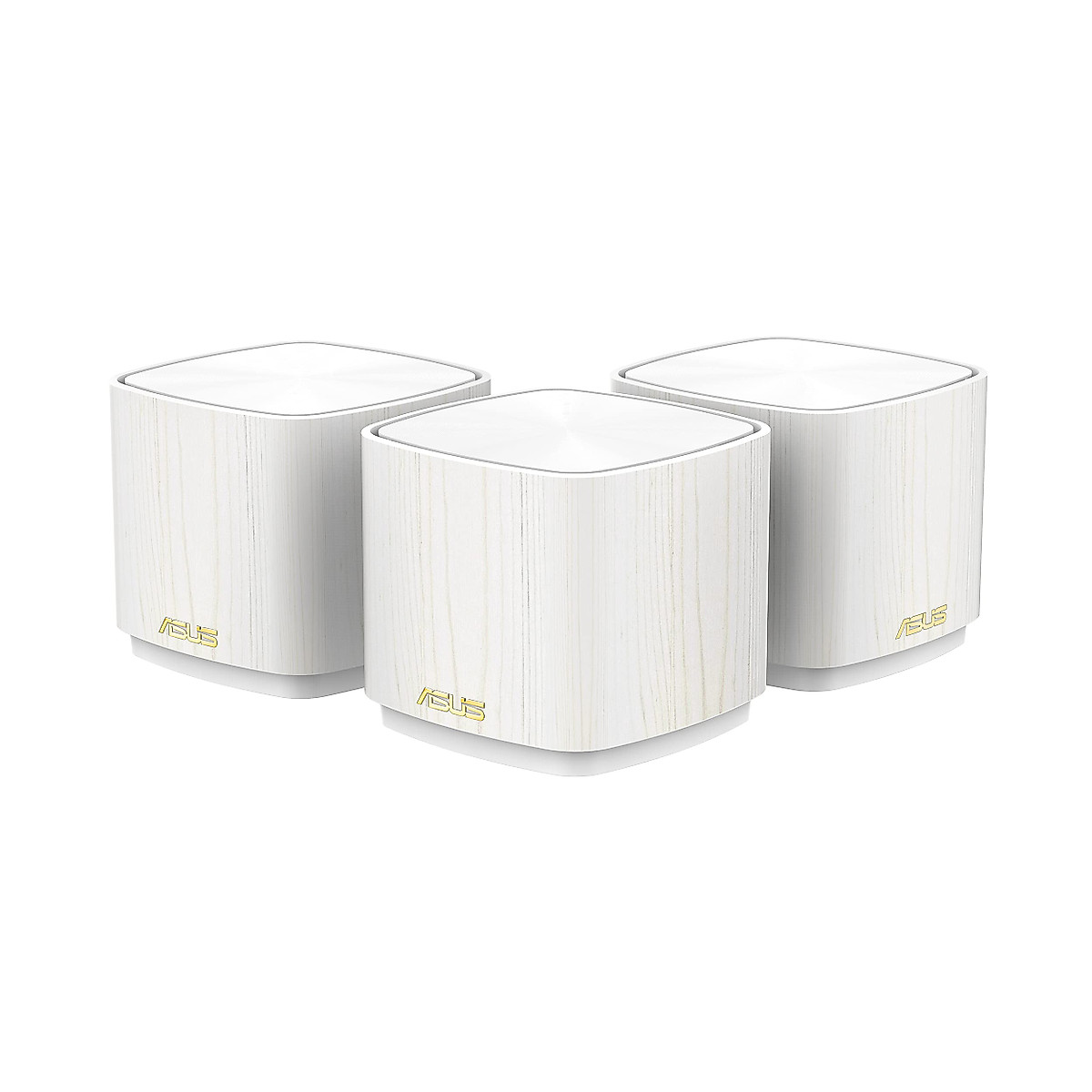 ASUS ZenWiFi AX Mini,Mesh WiFi 6 System (AX1800 XD4 3PK)-Whole Home Coverage up to 4800 sq.ft & 5+ Rooms, AiMesh, Special Wood Pattern