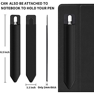 BoxWave Stylus Pouch Compatible with Nintendo Switch - Stylus PortaPouch, Stylus Holder Carrier Portable Self-Adhesive for Nintendo Switch - Jet Black