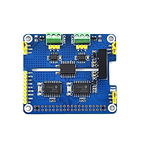 NGW-1pc 2-Channel Isolated CAN Bus Expansion HAT for Raspberry Pi, MCP2515 + SN65HVD230 Dual Chips Solution Allow 2-CH CAN Communication Onboard Multi Protection Circuits