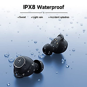 FAMOO Wireless Earbuds, Bluetooth 5.3 Headphones with LED Display, 42H Playtime, Mini Bluetooth Earbuds and Dual Mic with Deep Bass, IPX8 Waterproof Ear Buds for Running Sport Gym Workout