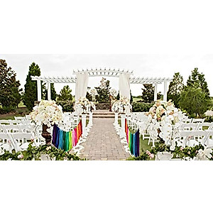 Kingsnow Pastel Rainbow Ribbon Garland 40 inches for Baby Shower, Birthday Party Decoration,Nursery, Rainbow Banner,Photography Prop Banner Backdrop Decor