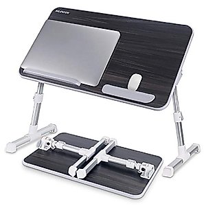 NEARPOW Laptop Bed Tray Table, Adjustable Laptop Bed Stand, Portable Standing Table with Foldable Legs, Foldable Lap Tablet Table for Sofa Couch Floor - Medium Size