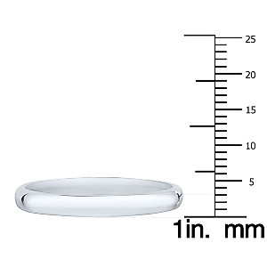 Platinum 3mm Domed Comfort Fit Wedding Band