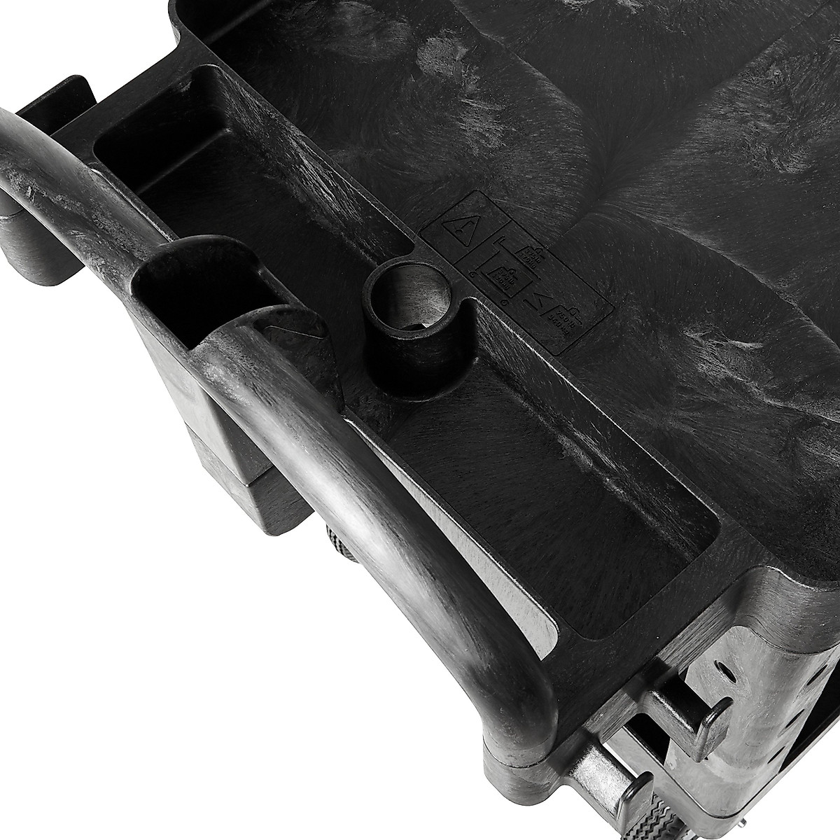 Rubbermaid Commercial Products BRUTE Heavy Duty 2-Shelf Utility/Service Cart, Pneumatic Casters, Medium, Lipped Shelves, Ergonomic Handle, 750 lb Capacity, Black, for Warehouse/Garage/Cleaning/Office