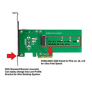 Vantec M.2 NVMe SSD PCIe x4 Adapter (UGT-M2PC100)