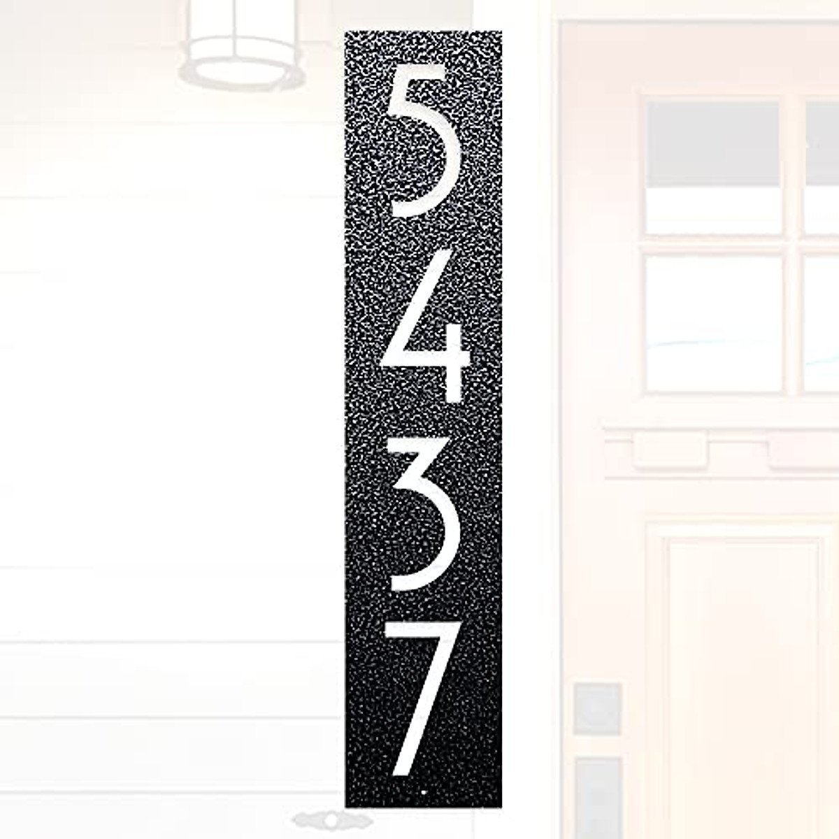 Metal Vertical House Number Sign | Mid Century Modern Address Plaque | Retro Style Address Sign | Handmade Vertical House Numbers