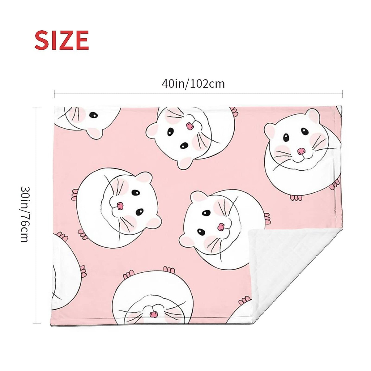 Baby Blanket for Boys Girls,Hamster Balls On Pink Super Soft Micro Fleece Plush Blankets Toddler Receiving Blanket for Crib Stroller Shower Gifts 30 x 40 Inch