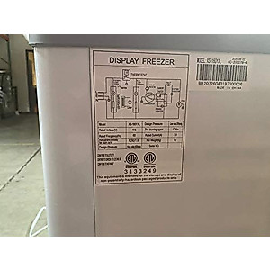 Chest Freezer Glass Door sliding Commercial Ice Cream Freezer 26" White Curve Display Top w/Storage Baskets - 5.7 Cu.Ft