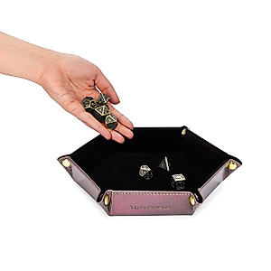 TitanShield Premium Easy-Assemble Magnetic Dice Tray for Rolling (Metal Dice, DND) in Galaxy