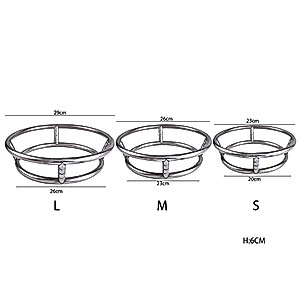 Potholders Wok Ring for Gas Stove, Stainless Steel Round Shelf Home Wok Rack, Reversible Size Wok Stand Wok Rack for Most Woks (S)