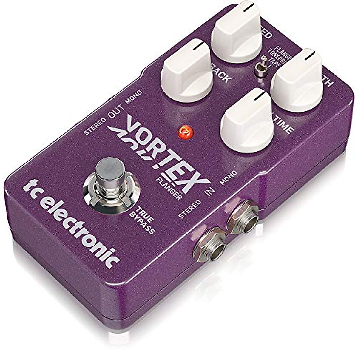 TC Electronic VORTEX FLANGER Outstanding TonePrint-Enabled Flanger Pedal with 2 Built-In Flanger Modes, Deep Control and Stereo I/O