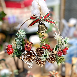 BigOtters Dream Catcher Rings, 10PCS Wreath Macrame Rings Gold Metal Floral Hoops for Making Wedding Wreath Decor Wall Hanging Crafts, 5 Sizes