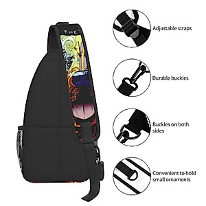 Hicyyu Pitbull Florecent Dog Outdoor Crossbody Shoulder Bag For Unisex Young Adult Hiking Sling Backpack