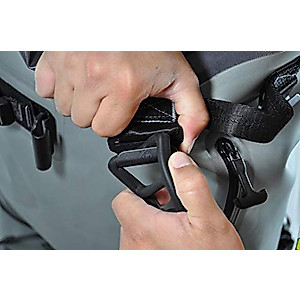 Seattle Sports LocoDry DownUnder ZipDuff - 90L Heavy Duty Waterproof Duffel Bag Backpack, Gray/Dark Gray