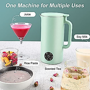 Mini Soybean Milk Maker, Portable Soy Milk Machine with 6 functions, Juicer Maker, Free Filtering, Self Cleaning and 110V for Household