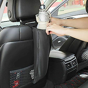 Storage Pouch Auto Car Seat Back Litter Trash Bag Garbage Can Headrest Hanging Storage Holder