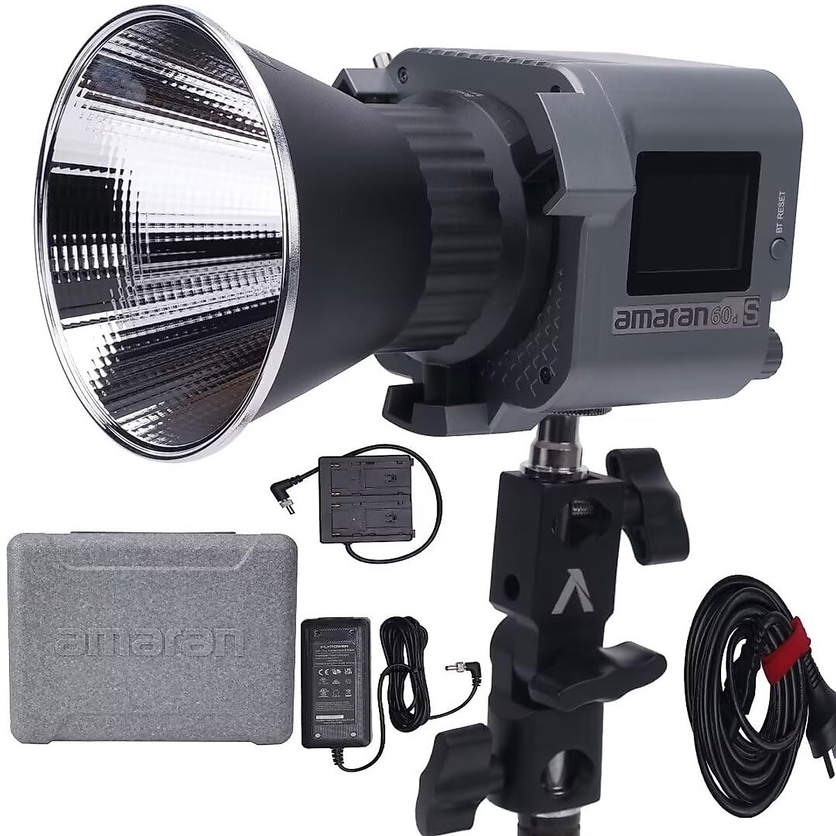 Aputure Amaran 60d S,Amaran 60D COB Daylight LED Video Light,65W 5600k App Control 8 Built-in Lighting Effects DC/AC Power Supply Amaran 60D Upgrade Version