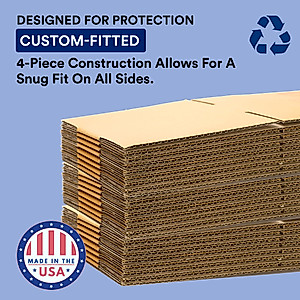 BOX USA Large Mirror Box 40"L x 3.5"W x 60"H (1-Pack), Cardboard Boxes Perfect for Moving, Storing, Packing & Shipping, Ideal for TV's, Picture Frames, Mirrors & Art