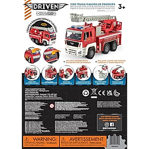 Driven by Battat – Large Toy Fire Truck for Kids – Toy Rescue Vehicle – Red Emergency Toy Truck – Lights & Sounds – 3 Years + – Standard Fire Truck