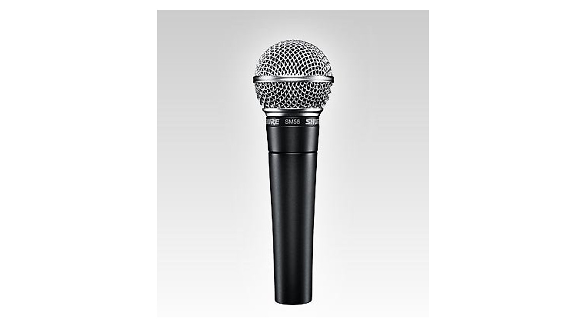 Shure SM58-S Microphone Bundle with Stand and XLR Cable