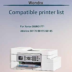 B8145 B8155 B8170 Toner Cartridge (with chip) for Xerox 006R01771 Toner Cartridge Altalink B8170 B8155 B8145 Printer High Yield 36000 Pages Convenient to Install Eco-Friendly (Black 1Pack)