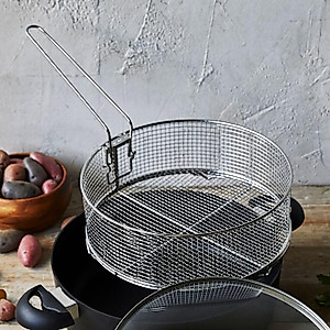 Scanpan ES5 Braiser with Lid and Fry Basket, Black