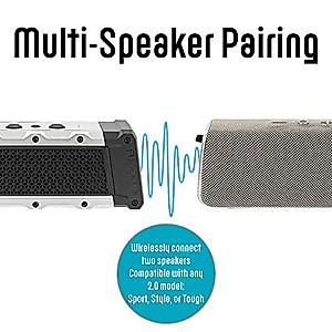 FUGOO Tough 2.0 | Durable & Portable Indoor/Outdoor Bluetooth Speaker | 360 Degree Sound | IPX67-Rated Waterproof, Snow Proof, Mudproof, Sand Proof | 10-Hour Playtime | Wireless Stereo Pairing