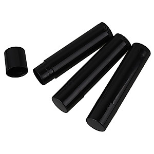 25Pcs 5G 5ML Empty Plastic Lip Balm Tubes Containers Lip Gloss Storage Container (Black)