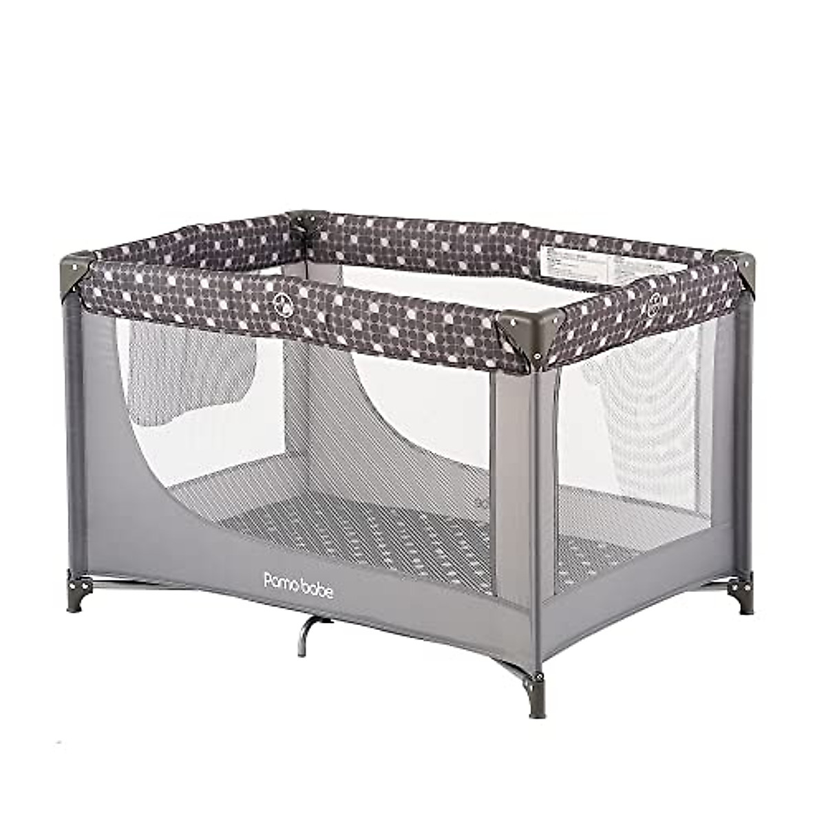 Pamo Babe Portable Crib Baby Playpen with Mattress and Carry Bag