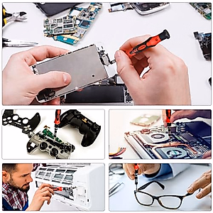 SHARDEN Precision Screwdriver Set, 122 in 1 Electronics Magnetic Repair Tool Kit with Case for Repair Computer, iPhone, PC, Cellphone, Laptop, Nintendo, PS4, Game Console, Watch, Glasses etc (Red)