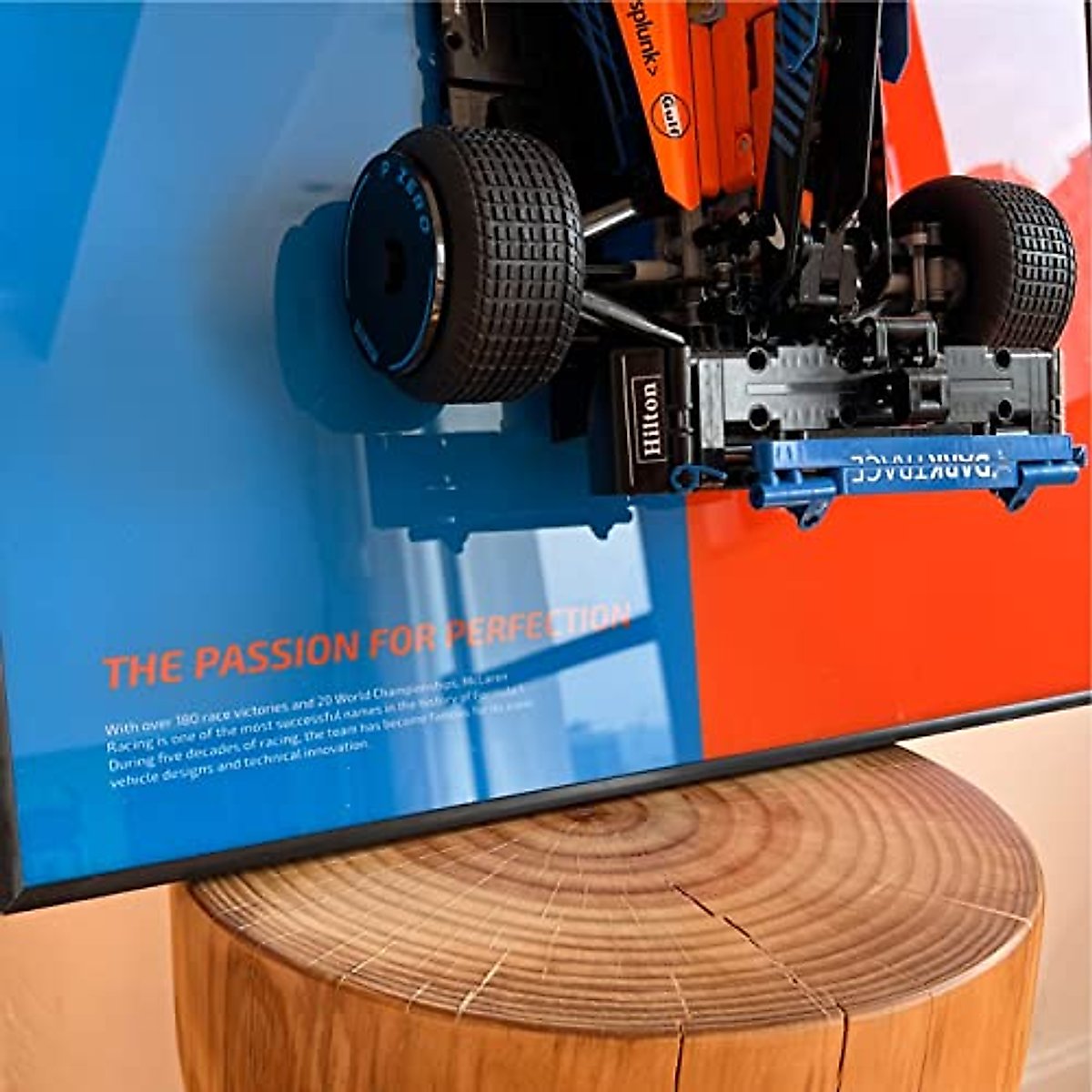 iLuane Display Wallboard for Lego McLaren Formula 1 Race Car 42141 Bundle with Lego 42083 Bugatti Chiron, Collectibles Display Wallboard for Building Blocks (Only Display Wallboard)