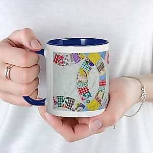 CafePress Colorful Patchwork Quilt Mugs Ceramic Coffee Mug, Tea Cup 11 oz