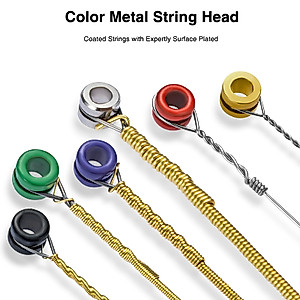 POGOLAB Guitar Strings, Acoustic Guitar Strings, 6 Strings Set, Hexagonal Carbon Core 75/25 Bronze, Light, 11-52, 10 Packs