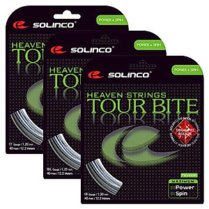 Solinco Tour Bite Diamond Rough Tennis String Set-17G-Silver
