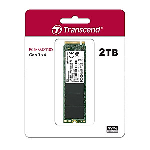 Transcend PCIe M.2 SSD (2280) 2TB NVMe PCIe Gen3 x4 3D TLC TS2TMTE110S