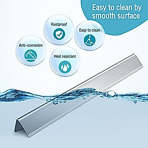 21.5 Inch Stainless Steel Flavorizer Bars for Weber Spirit E-210 Spirit 200 Series,7535 Heat Plate Replacement for Weber Grill Parts,5 Pack