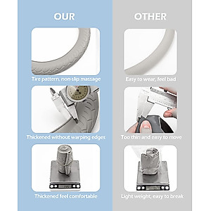 Silicone Steering Wheel Cover丨Non-Slip Elastic Wheel Cover for Car with Tire Texture Ensuring Safe Driving丨Cool Car Accessories Fits Car Truck SUV (Black)