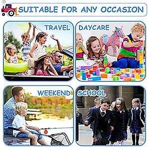 VASCHY Toddler Kids backpacks, Cute Lightweight Water Resistant Preschool Kindergarten Daypack SchoolBag Boolbag for Boys Construction Cars