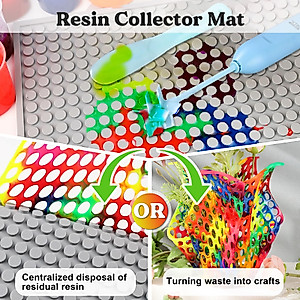 LET'S RESIN Resin Collector Mat, Easy Clean & Silicone Heat Resistant Mats 14.5'' x 9.4'', Non-Slip Multipurpose Thick Silicone Mats for Resin Molds, Epoxy Resin, Cup Turner, Kitchen Counter, Placemat